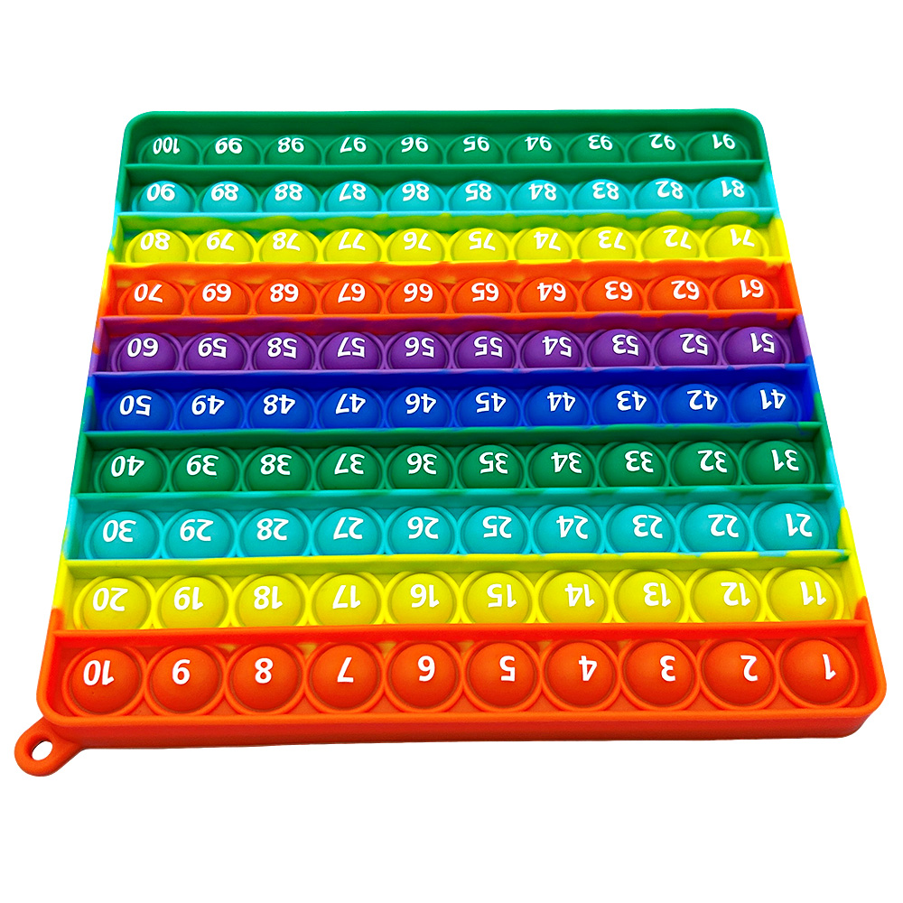 6.8in(17.3cm) 1-100 Numbers Counting Math Games Pop Toy , Quick Push ...