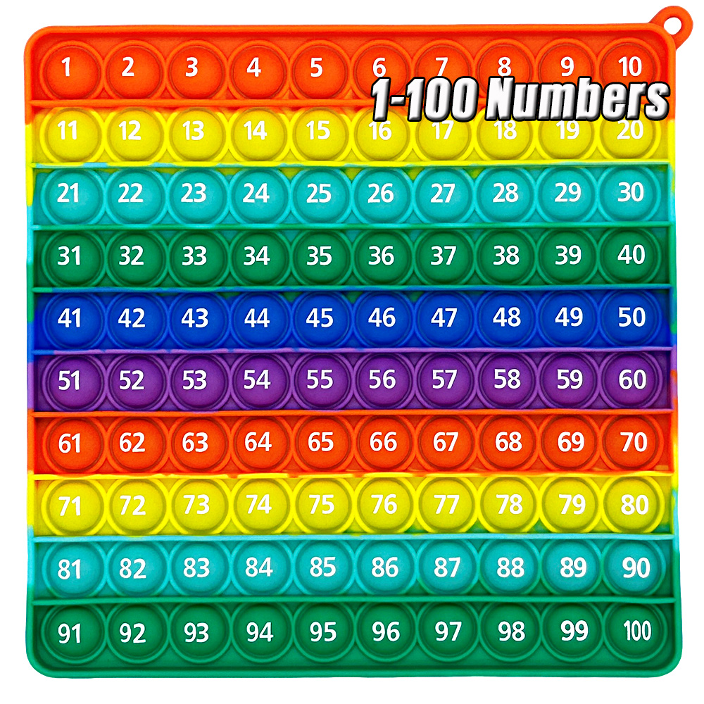 6.8in(17.3cm) 1-100 Numbers Counting Math Games Pop Toy , Quick Push ...