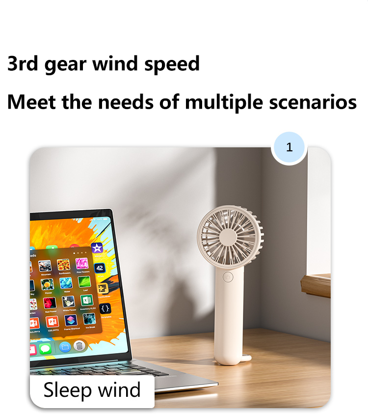 NEW Portable Rechargeable Fan Mini Neck Fan LED Display Foldable 3 ...