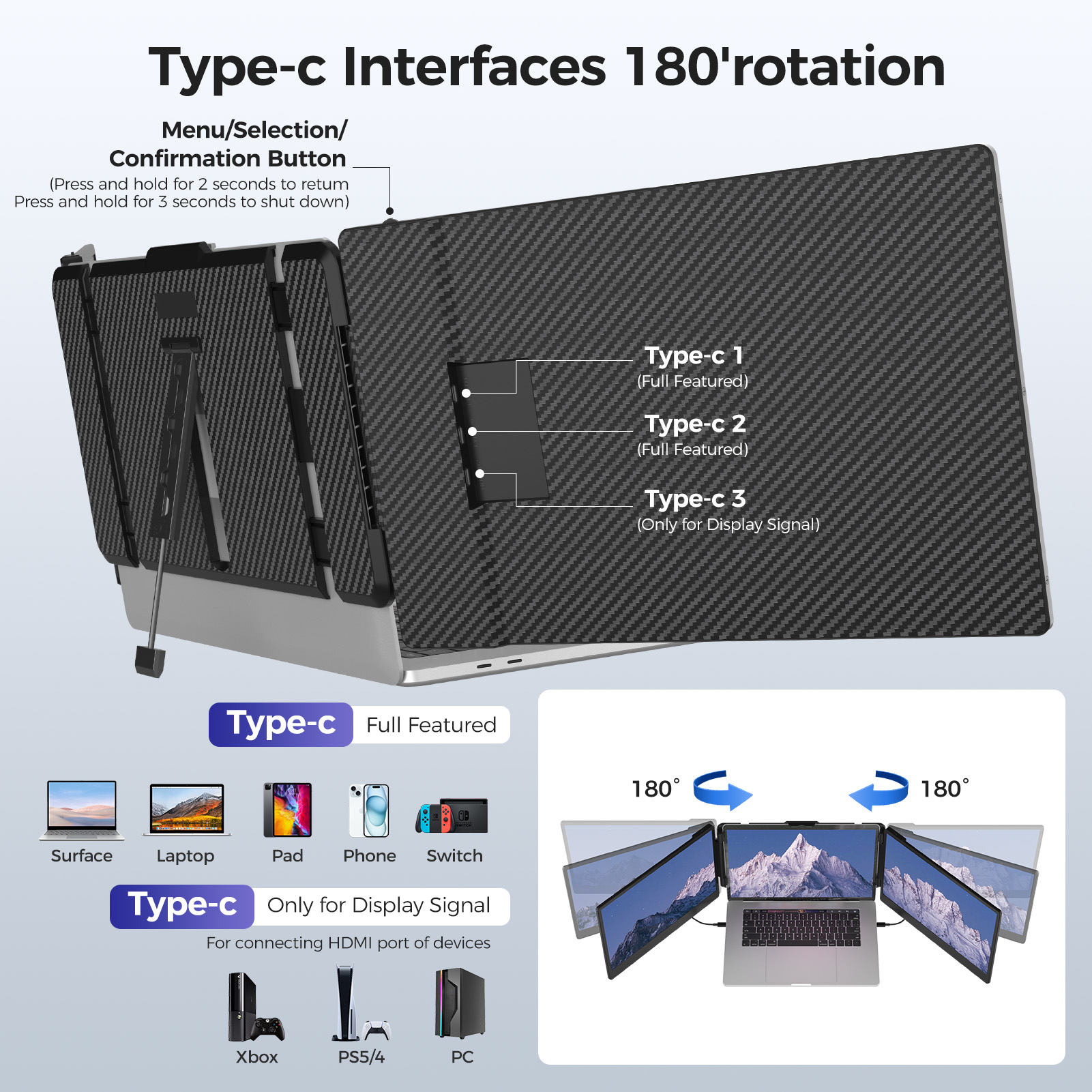 Laptop Screen Extender S2 - Laptop Monitor Extender Ultra Slim 14 ...