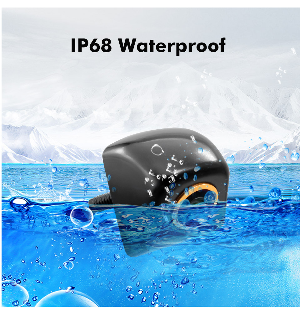 AHD CCD Golden Fisheye Lens Upside Down Install Pickup Car Reverse ...