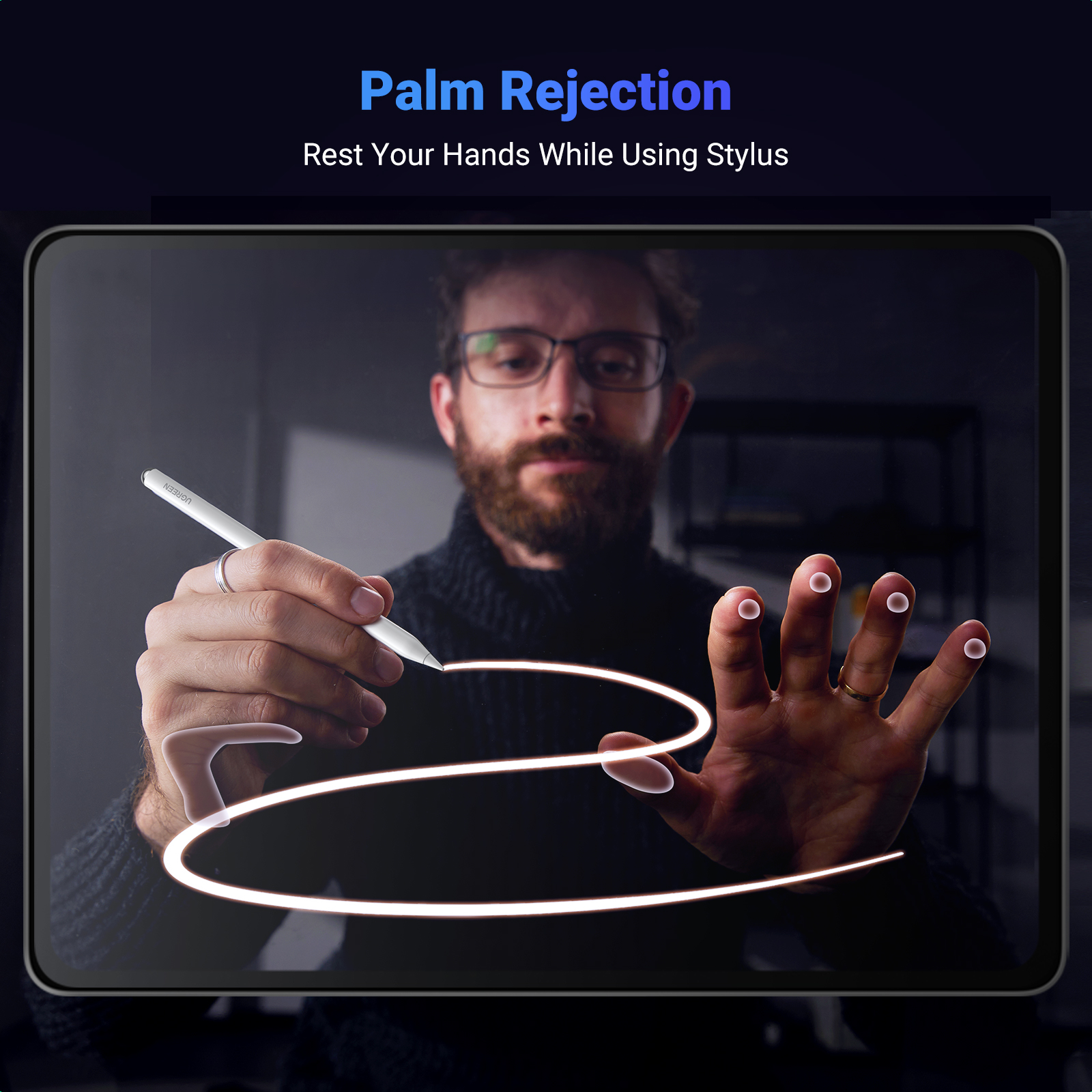 UGREEN Stylus Pen for Apple Pencil Magnetic Wireless Charging for iPad ...