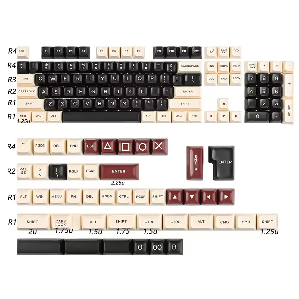 Keycaps PBT 150 Keys CSA Profile Dual Color Injection Molding Process ...