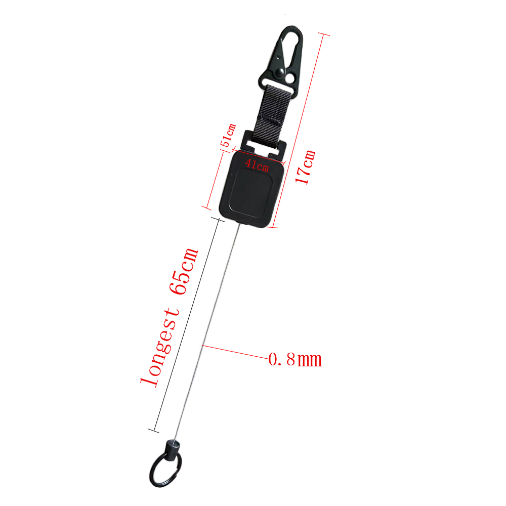 Steel Wire Easy Pull Buckle High Resilience Retractable Buckle Keychain ...