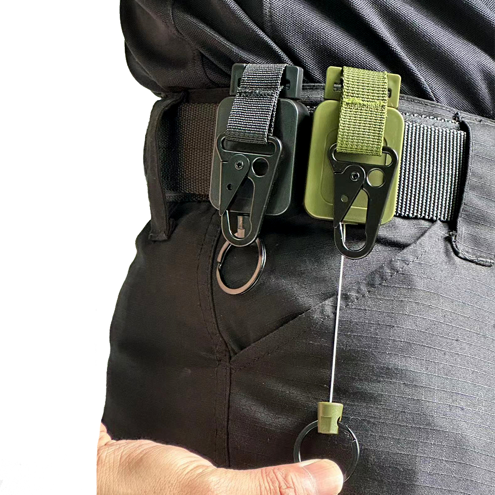 Steel Wire Easy Pull Buckle High Resilience Retractable Buckle Keychain ...