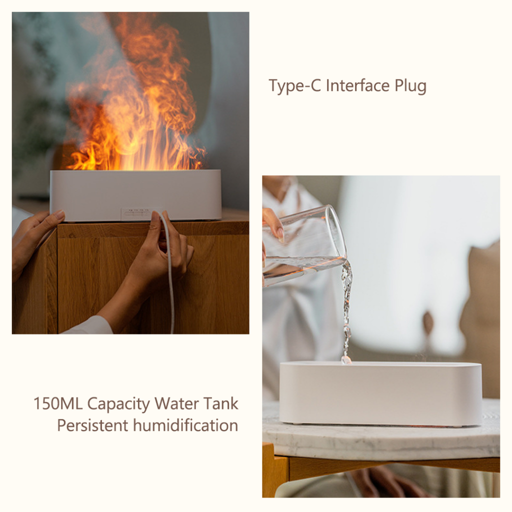 Flame Air Aroma Humidifier Diffuser, 7 Colorful Flame Defusers Air ...