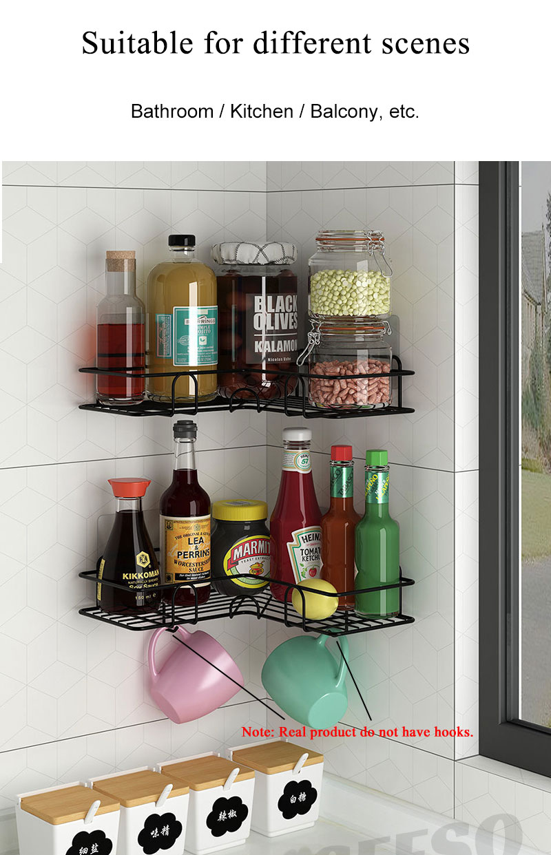 GEESO Bathroom Shelf Toilet Rack Bathroom Storage Organizer Shower Rak ...