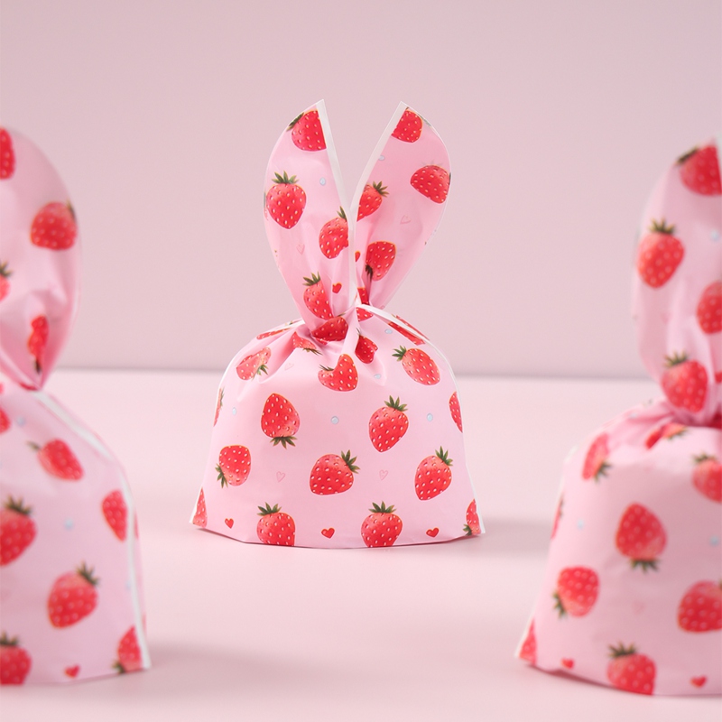 【Local Stock】50pcs Rabbit Ear Goodies Bag Cute Cartoon Plastik Goodies ...