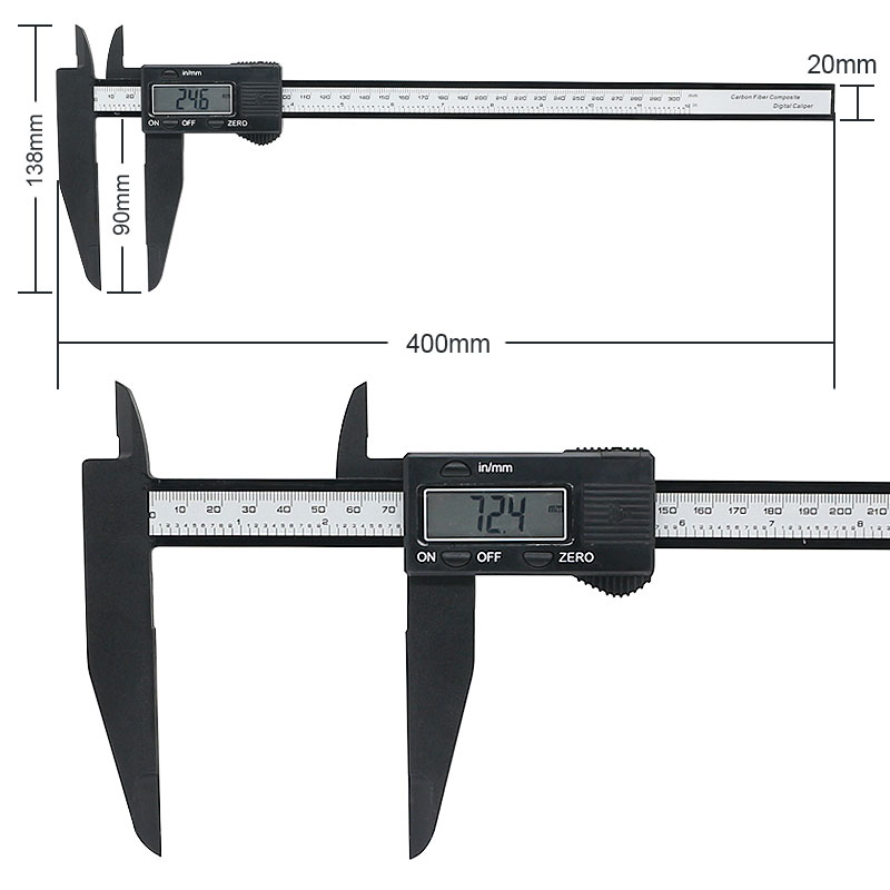 0-200mm/0-300mm High Quality Large Measure Range Digital Caliper Long Measuring Jaw Electronic ...