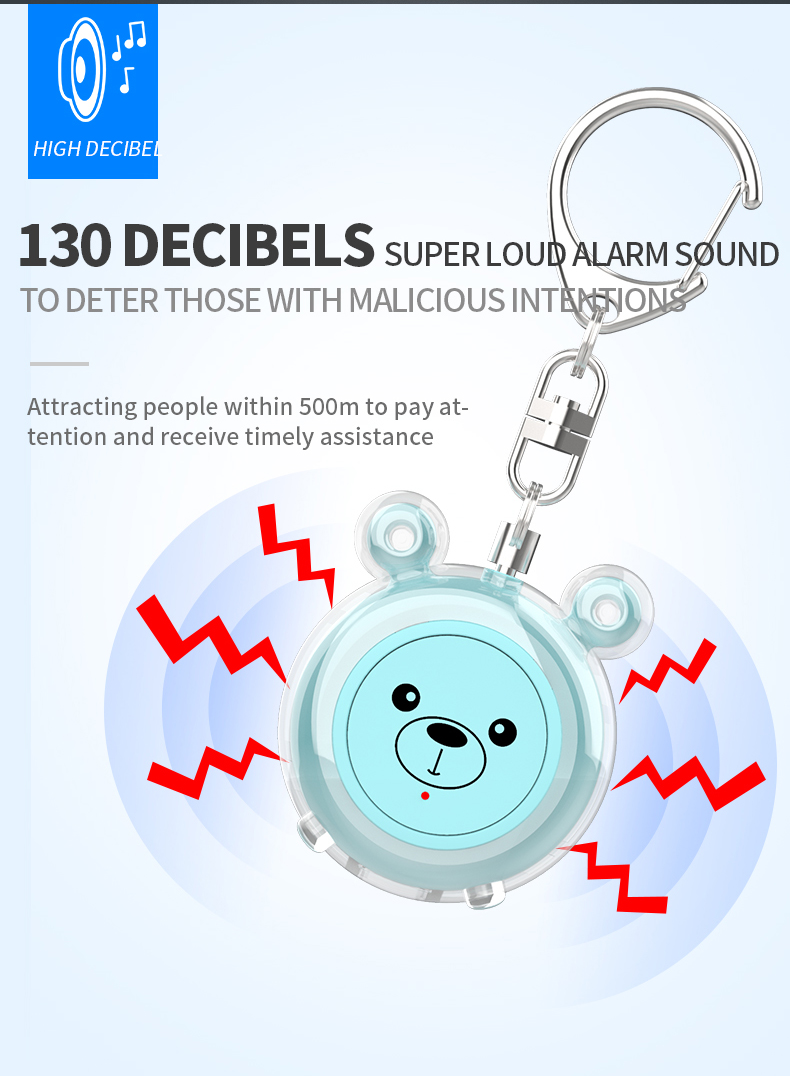 New Mini Smart Self-Defense Alarm Rechargeable Female Self-Defense Wolf ...