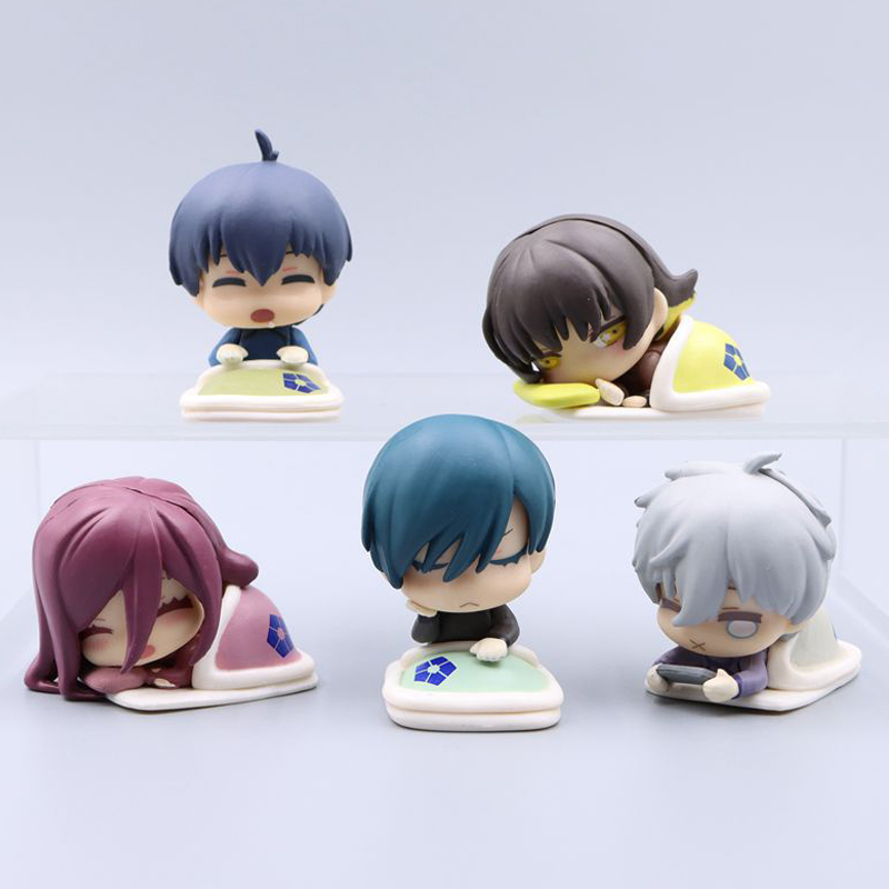 5Pcs/Set 3-5cm Anime Blue Lock Figure Sleep Doll Bachira Meguru Chigiri ...