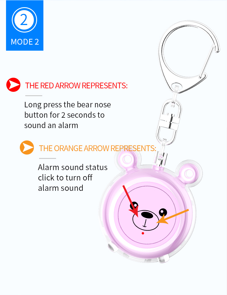 New Mini Smart Self-Defense Alarm Rechargeable Female Self-Defense Wolf ...