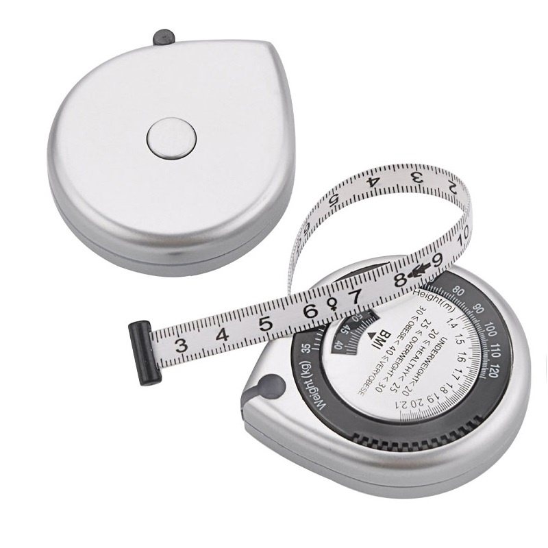 BMI Soft Body Measuring Tape 150cm Retractable PVC Ruler Meter Fitness ...