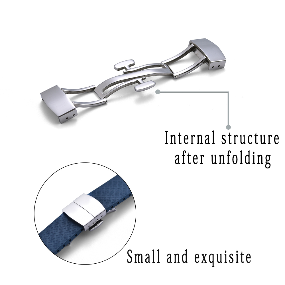 New Soft FKM Fluorous Rubber Strap CTS Design 20mm 22mm Qucik Release ...