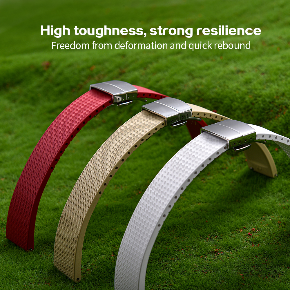 New Soft FKM Fluorous Rubber Strap CTS Design 20mm 22mm Qucik Release ...