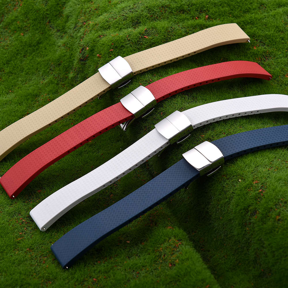 New Soft FKM Fluorous Rubber Strap CTS Design 20mm 22mm Qucik Release ...