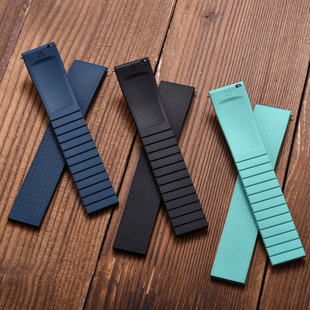 New Soft FKM Fluorous Rubber Strap CTS Design 20mm 22mm Qucik Release ...