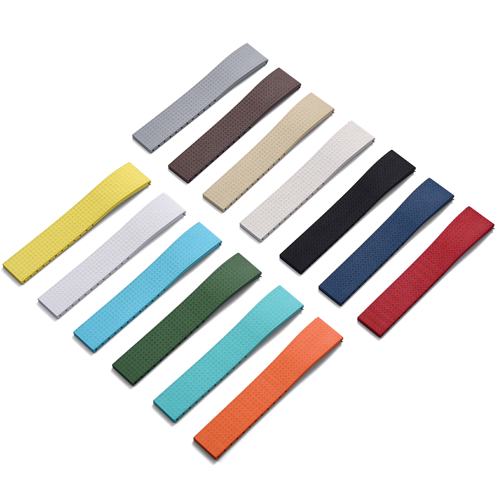 New Soft FKM Fluorous Rubber Strap CTS Design 20mm 22mm Qucik Release ...