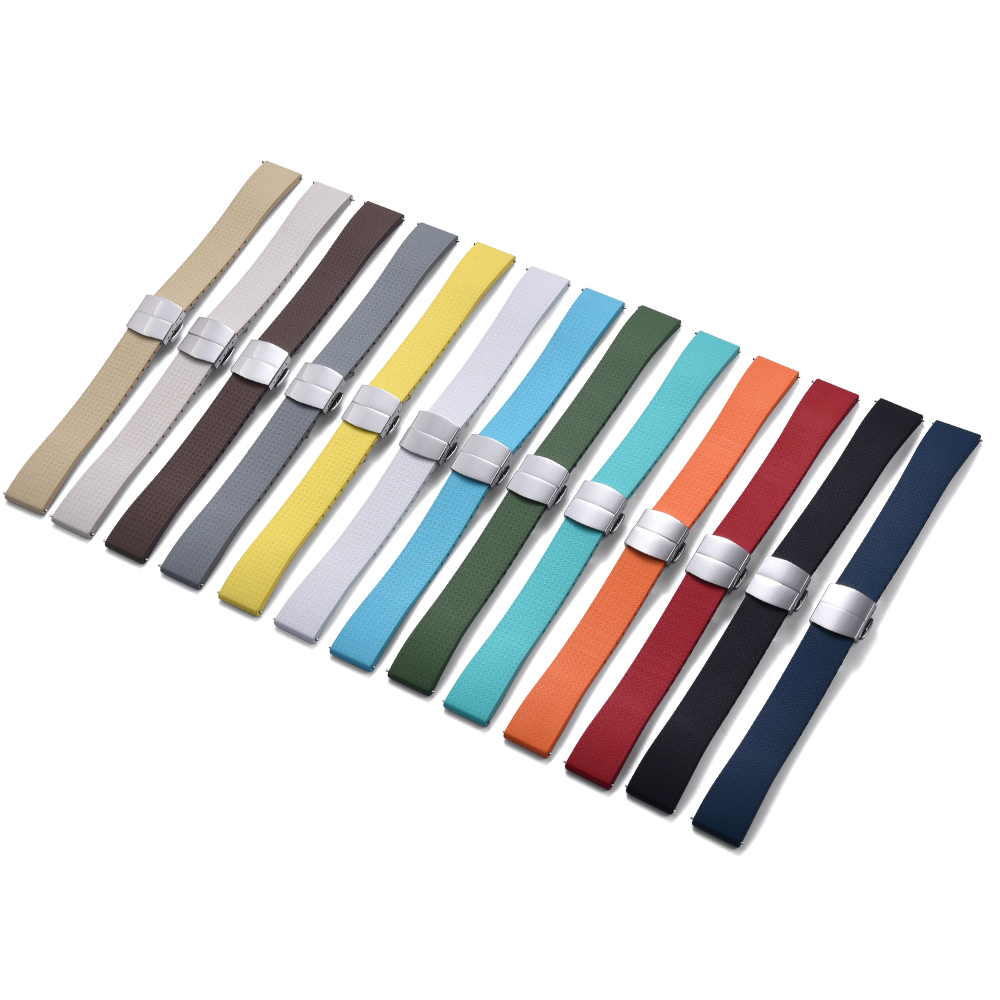 New Soft FKM Fluorous Rubber Strap CTS Design 20mm 22mm Qucik Release ...