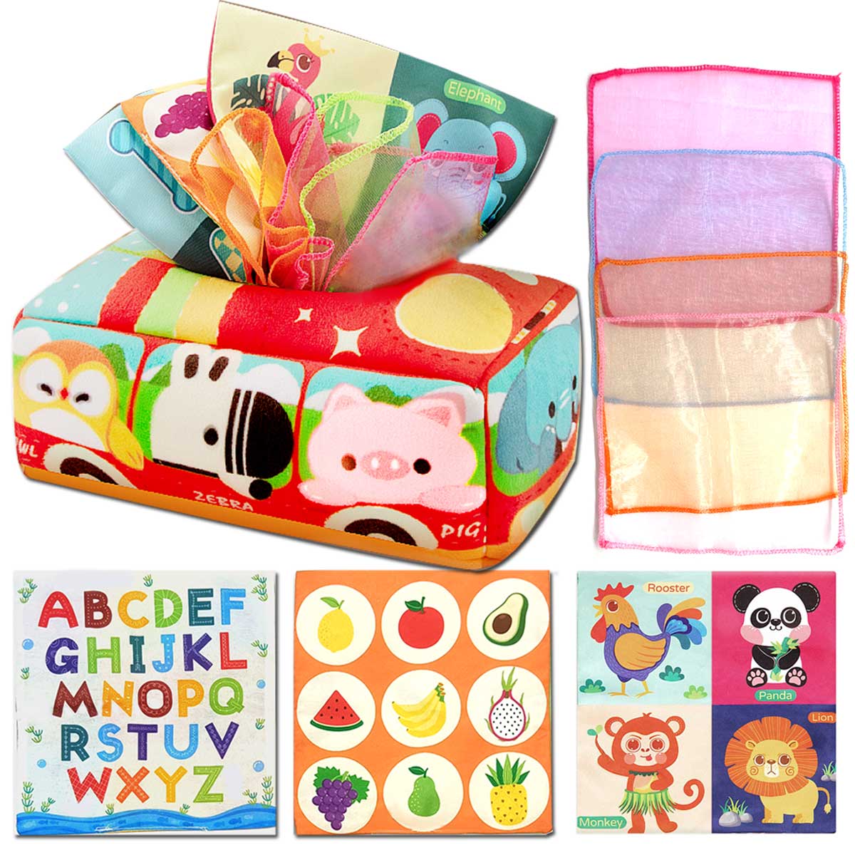 Interactive Tissue Box Toys with Soft Sounds & Engaging Textures ...
