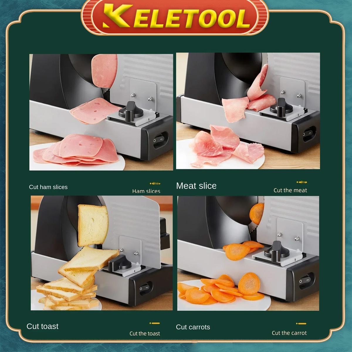 Meat Cutter 500W Meat Grinder Electric Lamb Beef Slicer Meat Cutting ...