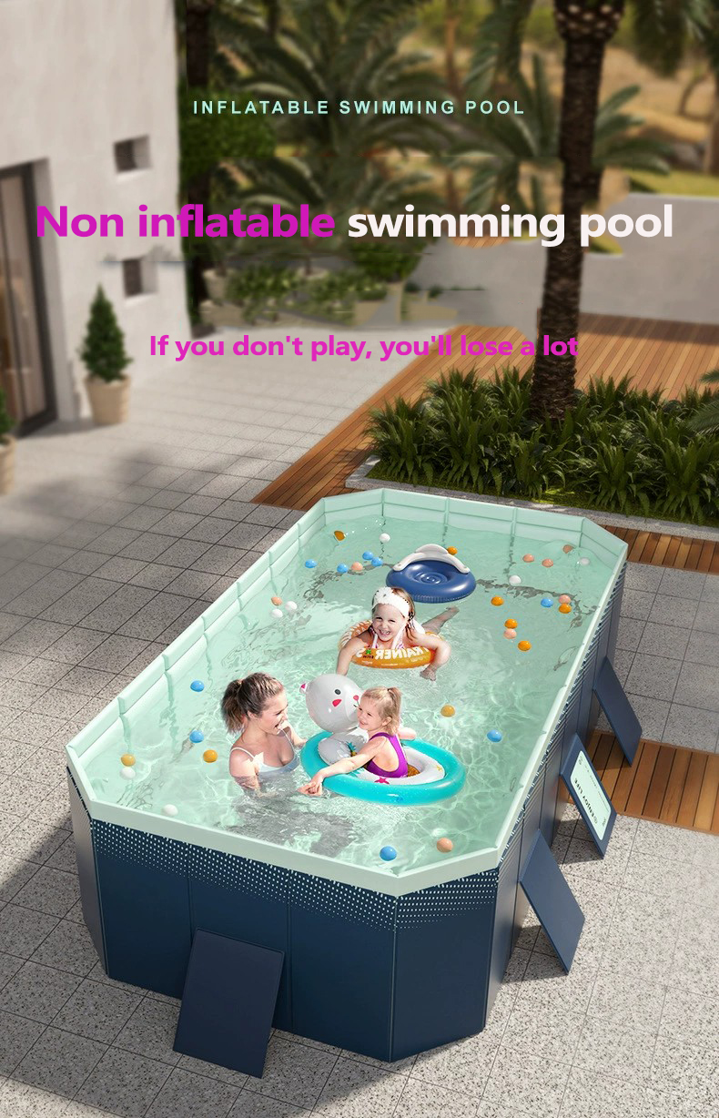 Beige Non inflatable Folding Swimming pool Children Swimming Pool ...