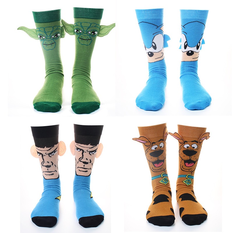 Cosplay funny cartoon pattern socks street party men's and women's ...