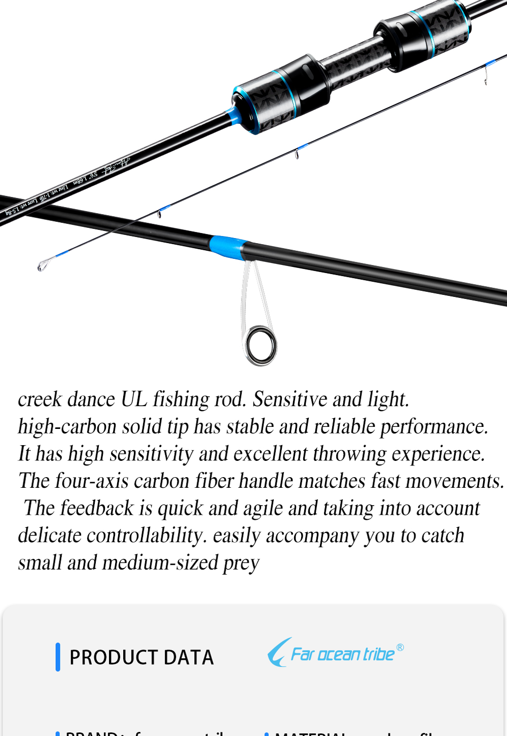 【Far Ocean Tribe】1.53M/1.68M/1.8M 1-7LB light rod ul ultra light ...
