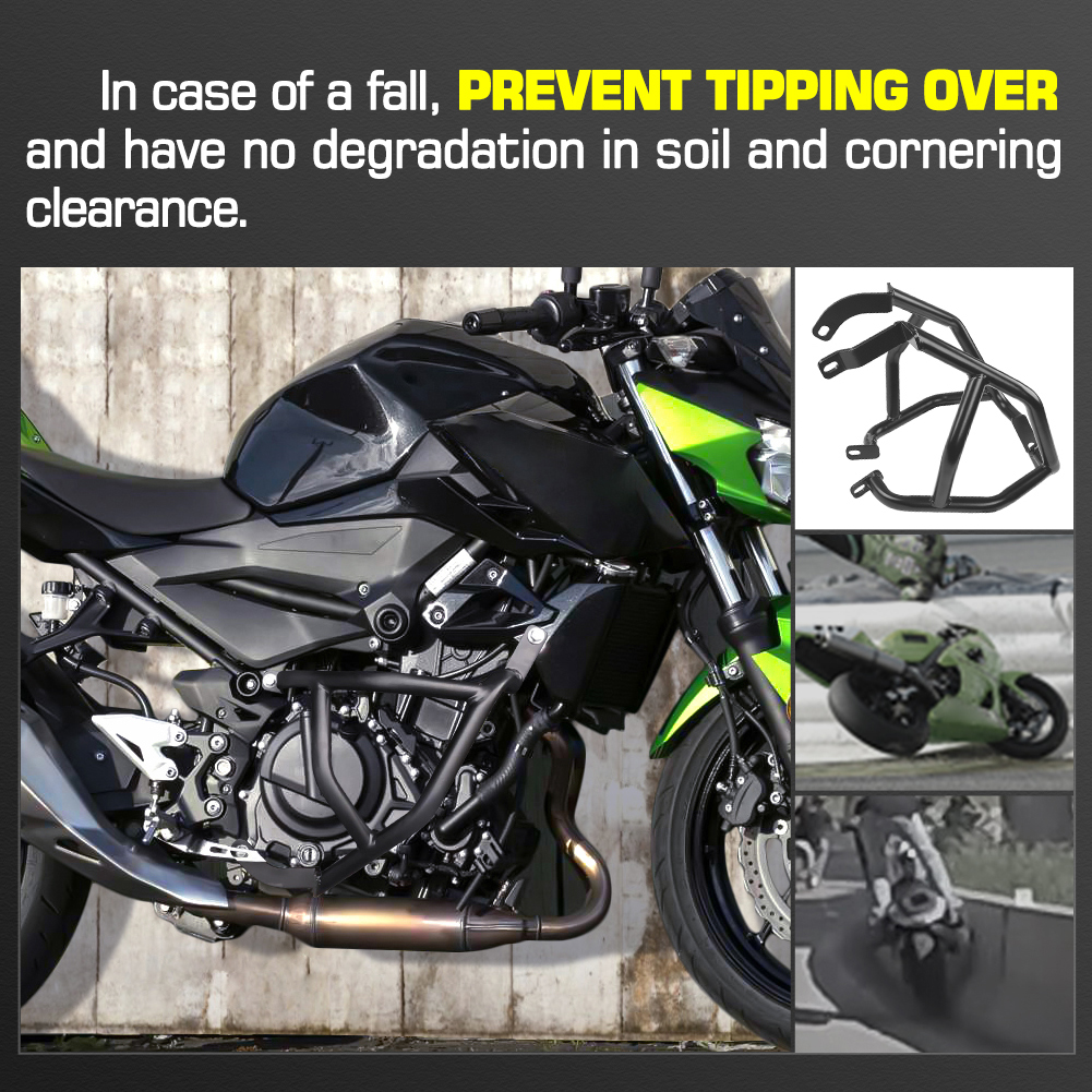 LJBKOALL Z250 Z400 Motorcycle Crash Bar Bumper Engine Guard Frame ...