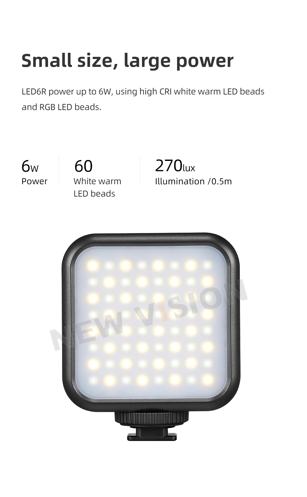 Godox LED 6R RGB LED Video Camera Light 13 FX Effects 1 for Vlog Video ...