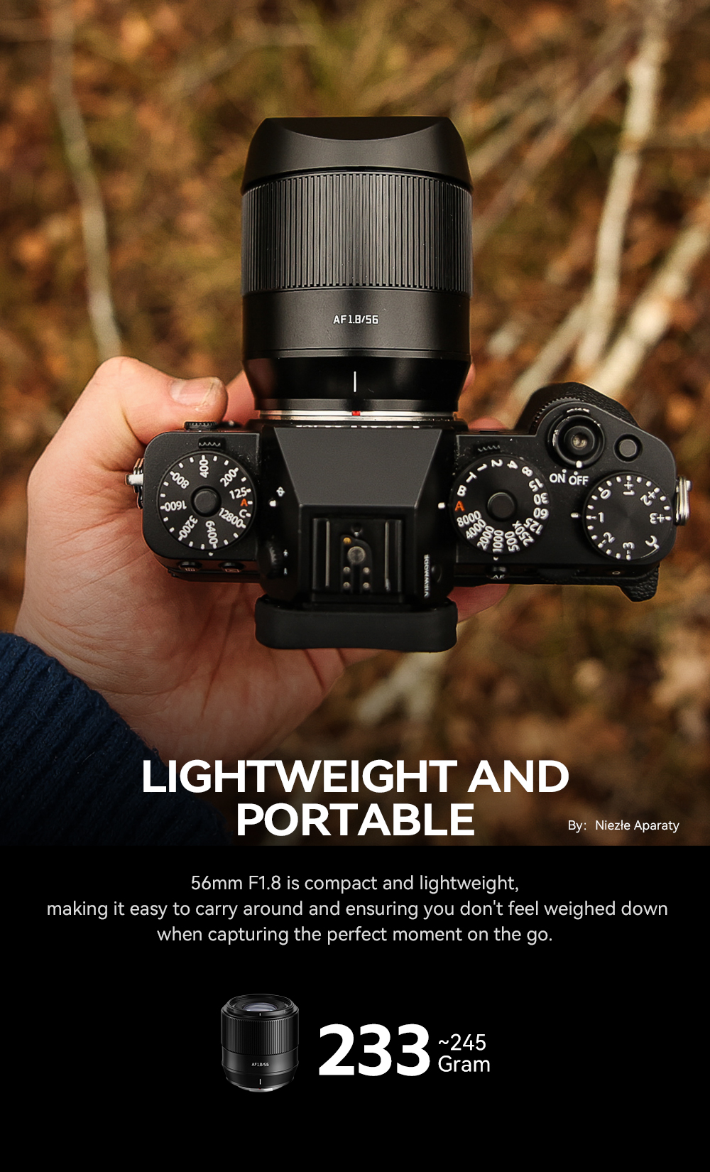 TTArtisan Auto Focus 56mm F1.8 APS-C camera lens X E Z mount for Fujifilm XS10 XS20 X-H2s XT5 ...