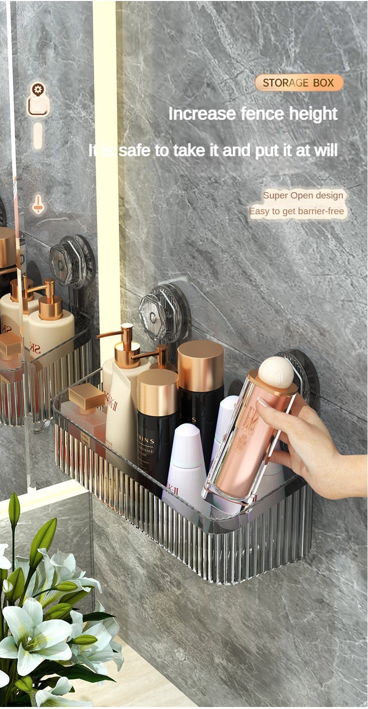 【Ready stock】Suction Cup Rack Suction Cup Toilet Rack Bathroom Rack ...