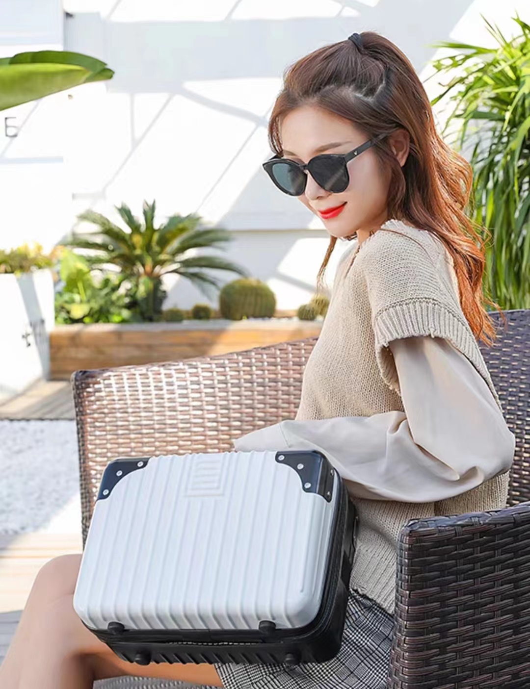 YOGAYET Luggage Small Hand-Held Suitcase 14inch Cute Makeup Bag Mini ...