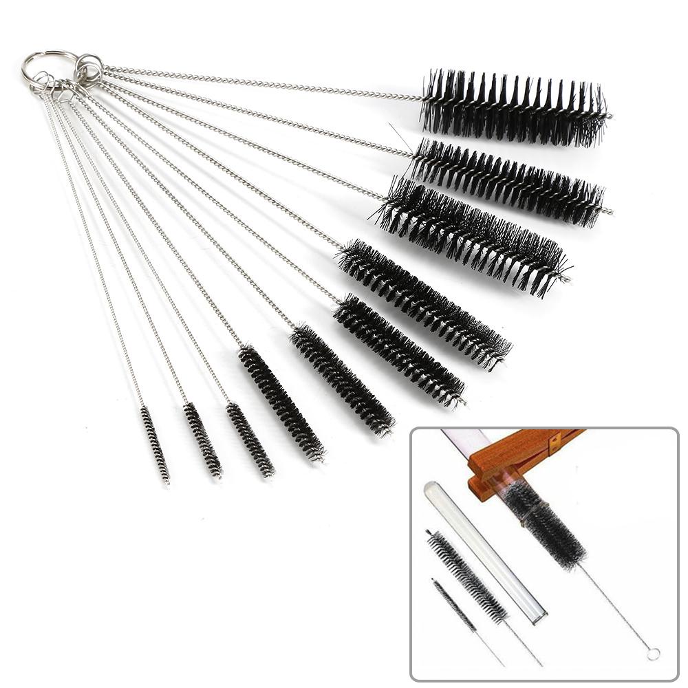 8/10/12/13pcs Nylon Cleaning Brush Set Stainless Steel Straw Brush ...