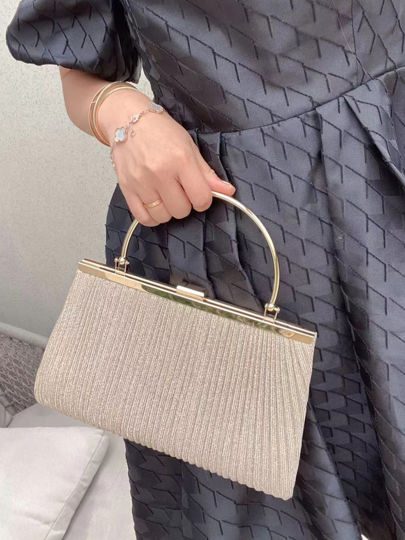 Dinner Handbag Banquet Bag with Diamond Shiny Small Square Bag Party ...