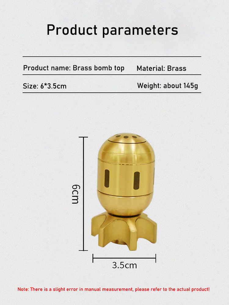 Brass Bomb Spinner Fidget Spinner Relax Stress Relief Gift EDC ...