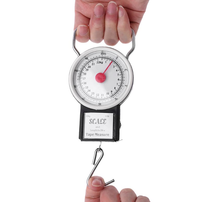50LB Portable Mechanical Dial Scale Hanging/Fish/Luggage/Kitchen Scale ...