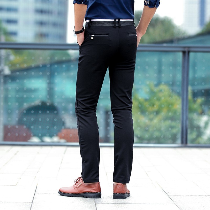 🔥Local Delivery🚚CEO Men's Formal Pants Elastic Slim Fit Smart Business ...
