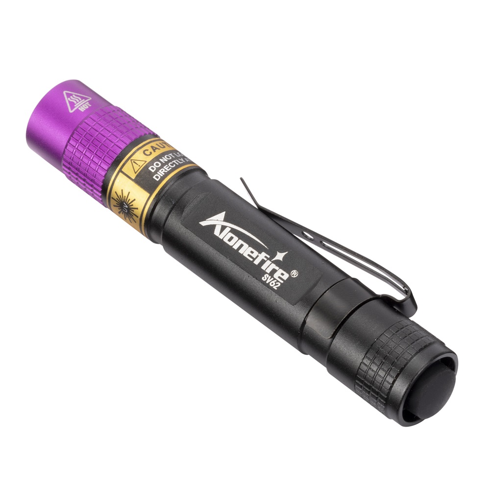 Alonefire SV62 365/395nm Uv Flashlight Blacklight Mini Ultraviolet ...