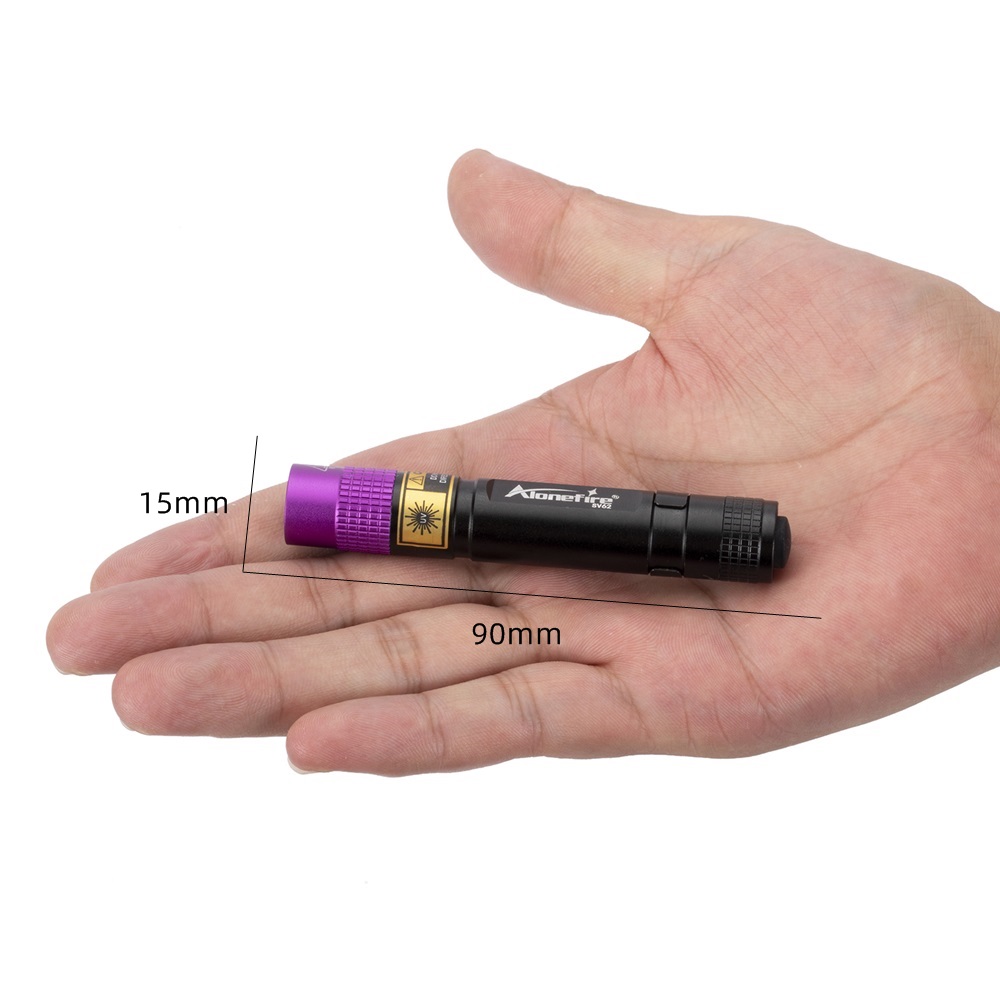 Alonefire SV62 365/395nm Uv Flashlight Blacklight Mini Ultraviolet ...