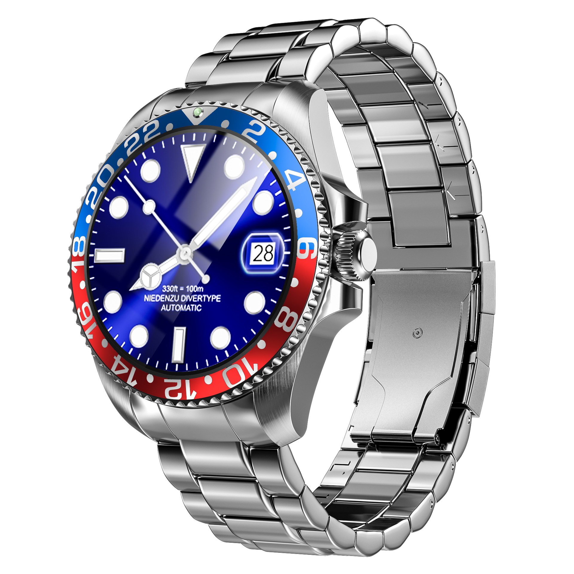 Smart Watch Stainless Steel Amoled Touch Screen Smartwatch Waterproof ...