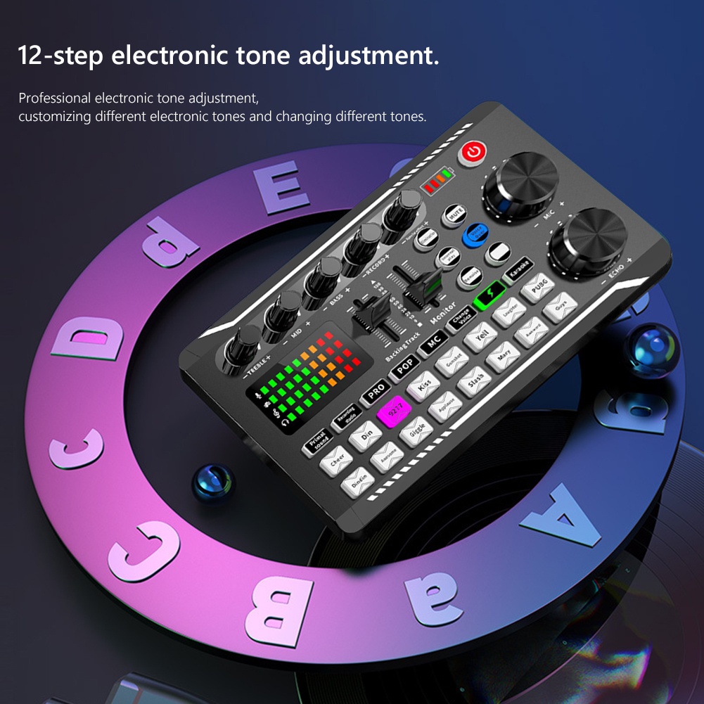 [Penjual Tempatan]2025 Upgraded F998 Sound Card Mic Sound Mixer Audio ...
