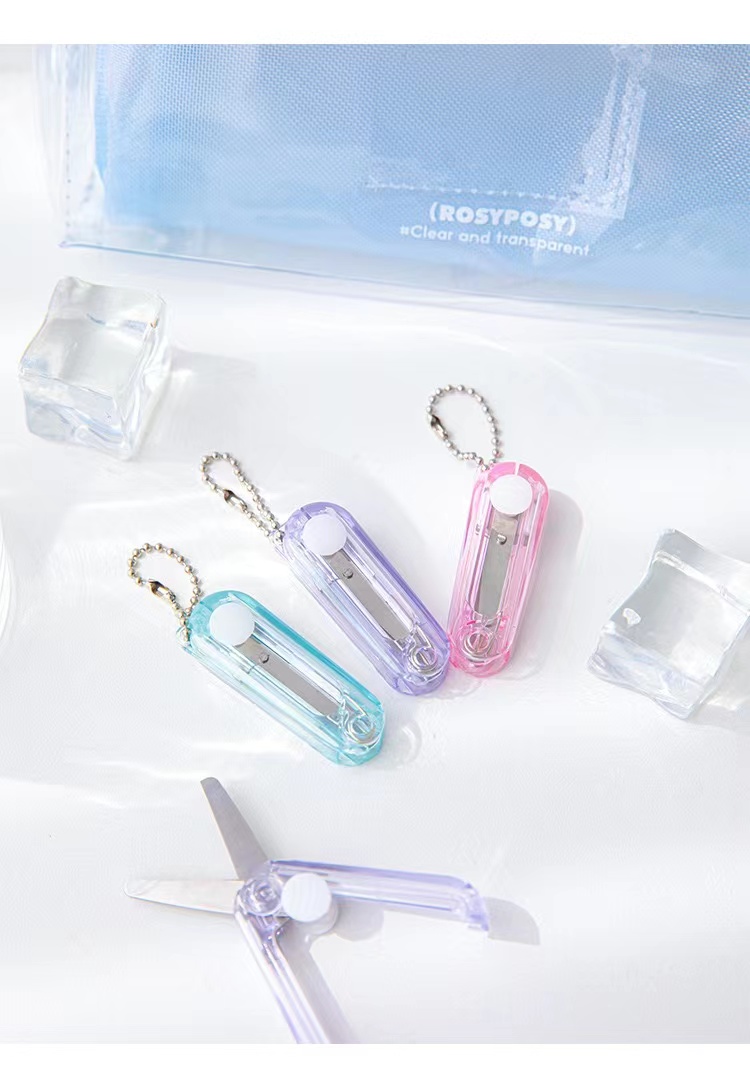 Letit Cute Mini Retractable Scissors Portable Scissors Transparent ...