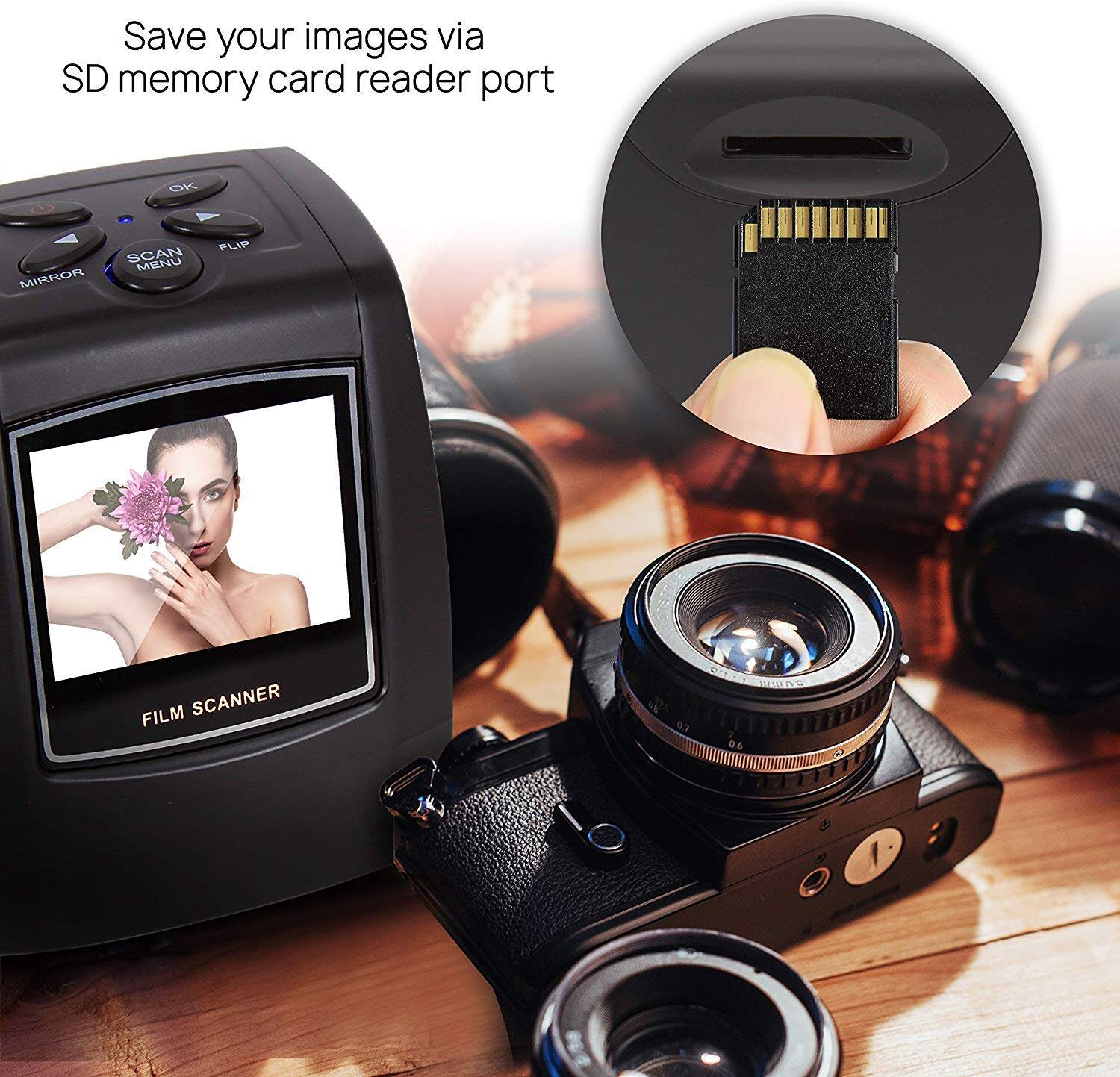 [🔥Limited time 🔥]2.4 inch LCD Screen 35mm Film Slide Scanner Photo Scan ...