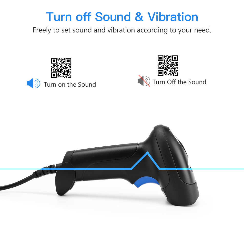 Handheld USB Wired 1D CCD 2D Barcode Scanner QR Bar Codes Reader PDF417 ...