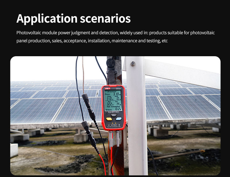 UNI-T UT673PV Solar MPPT Meter 5～800W PV Module Maximum Power Tester ...