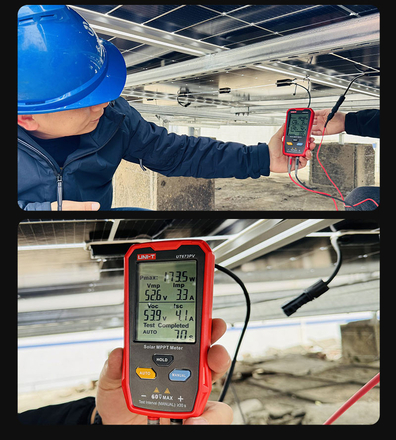 UNI-T UT673PV Solar MPPT Meter 5～800W PV Module Maximum Power Tester ...