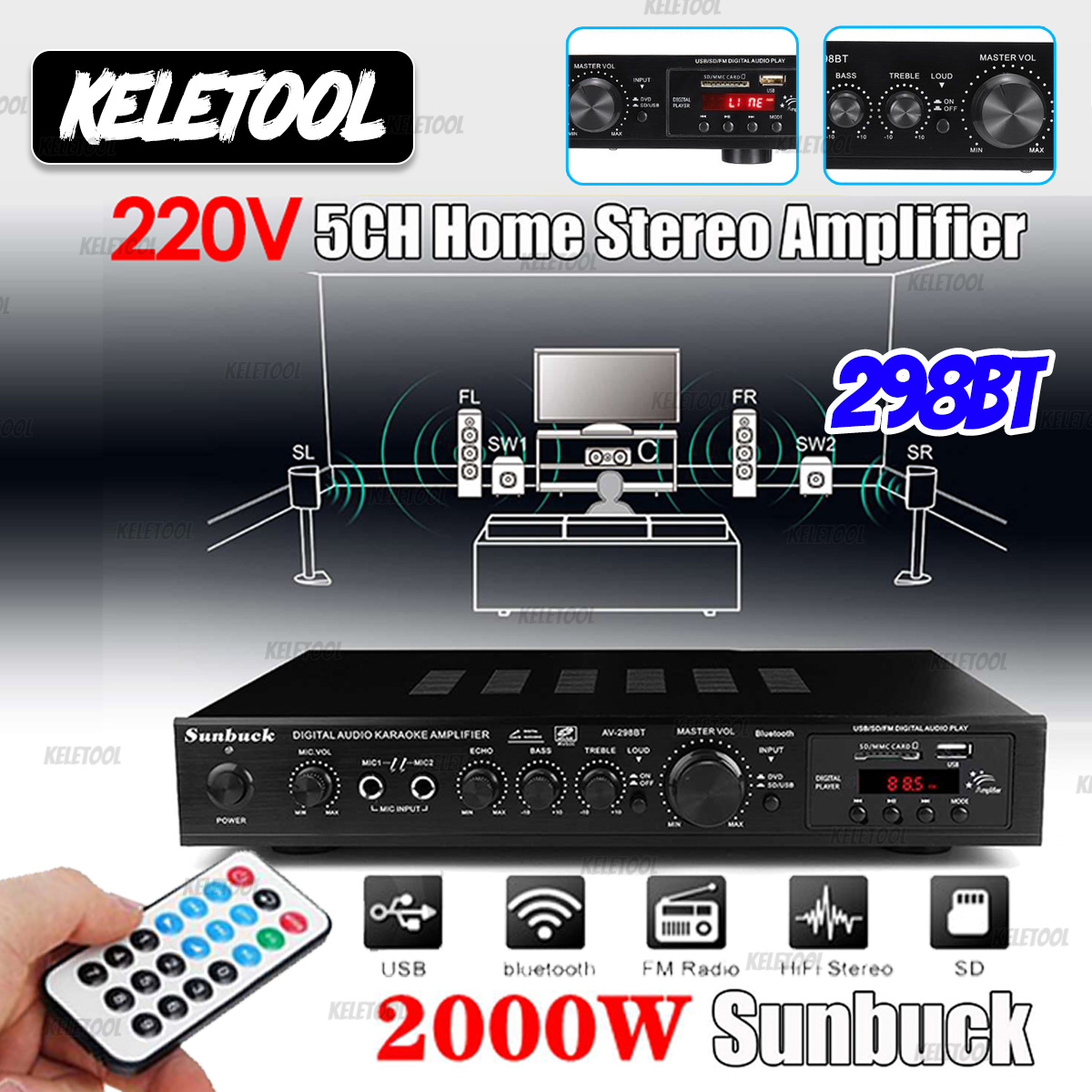 mixer amplifier amplifier bluetooth Audio Power Amplifier power amplifier 326BT 5000W Bluetooth ...