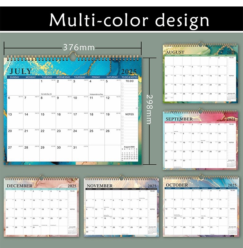 2026 English calendar 2027 Big wall calendar 18 Months Multinational ...