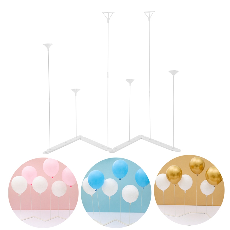 【Upgraded】1set Foldable Table Balloon Stand 6 Balloon Sticks Holder ...